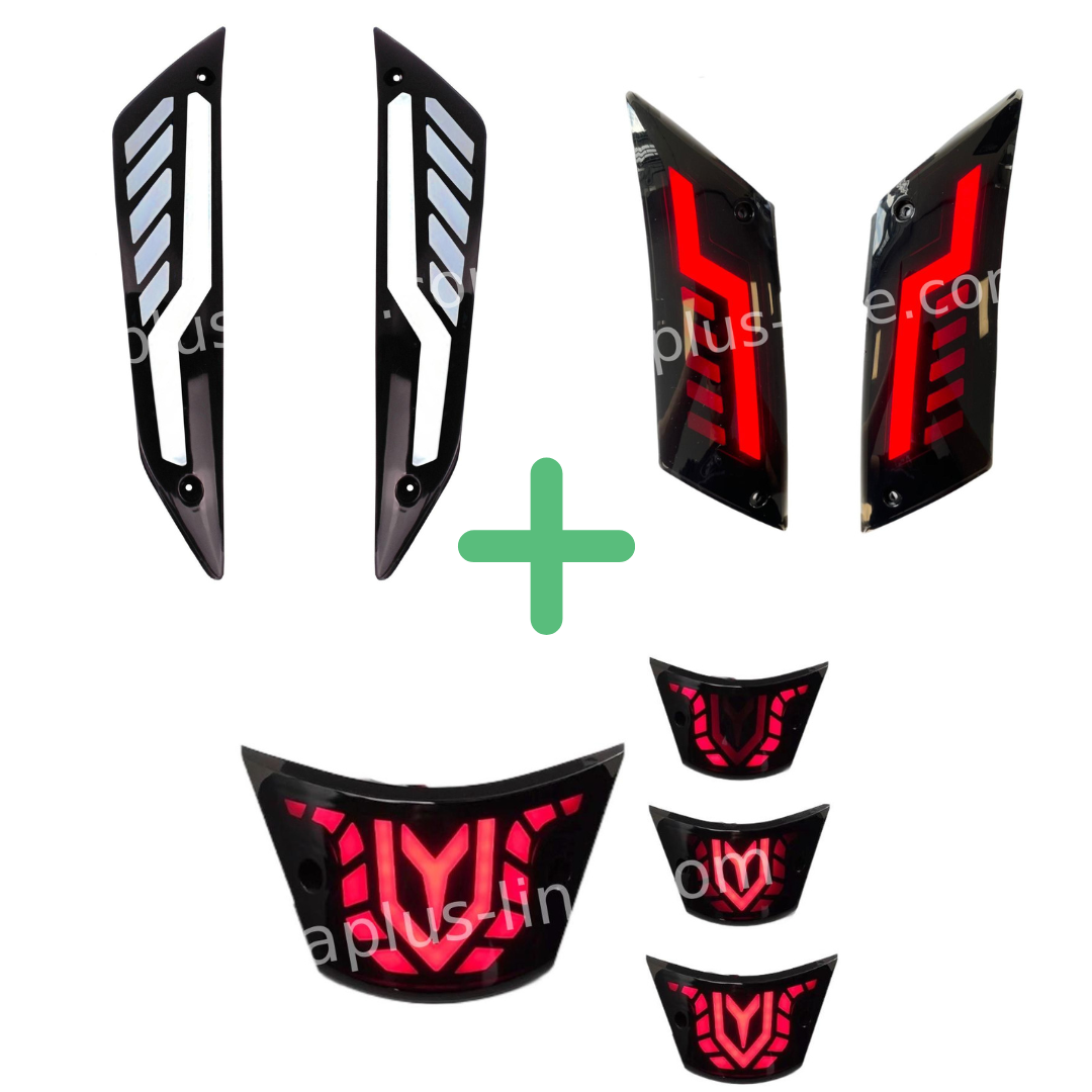 Alpha LED Set Knipperlichten Voor/Achter + Achterlicht Zip Matrix/Flow ...