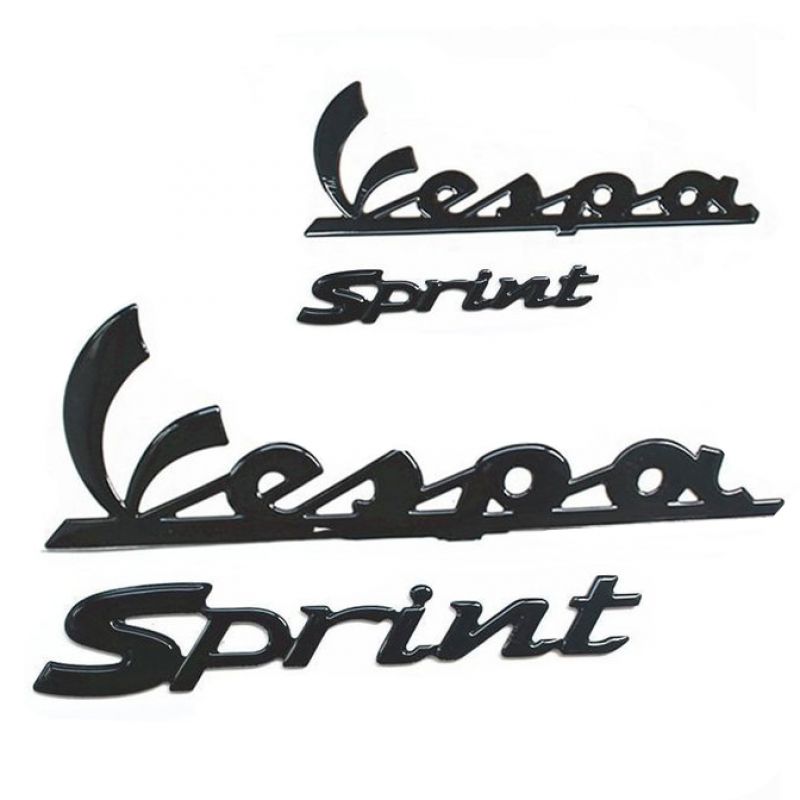 Vespa Sprint stickerset glans zwart – J2Scooters